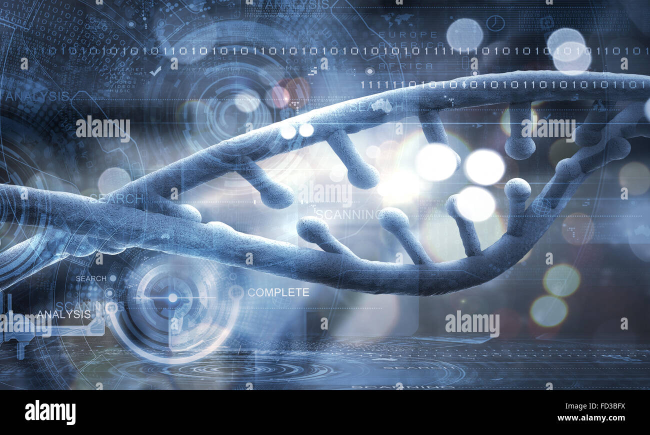 Background high tech image of dna molecule Stock Photo - Alamy