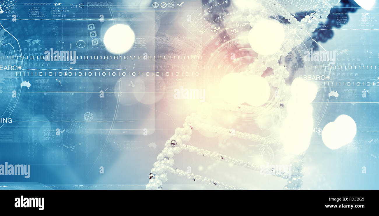 Background high tech image of dna molecule Stock Photo - Alamy