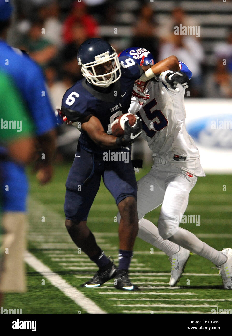 Los Angeles, CA 9/25/15.Loyola Cubs defensive back/wide receiver (6 ...