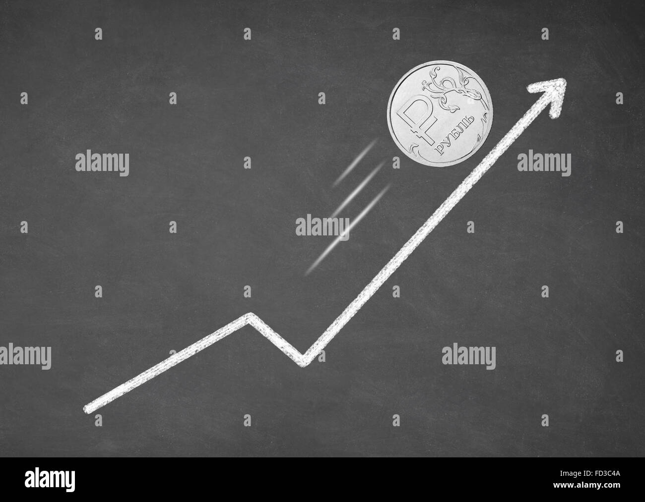 Profit growth arrow Black and White Stock Photos & Images - Alamy