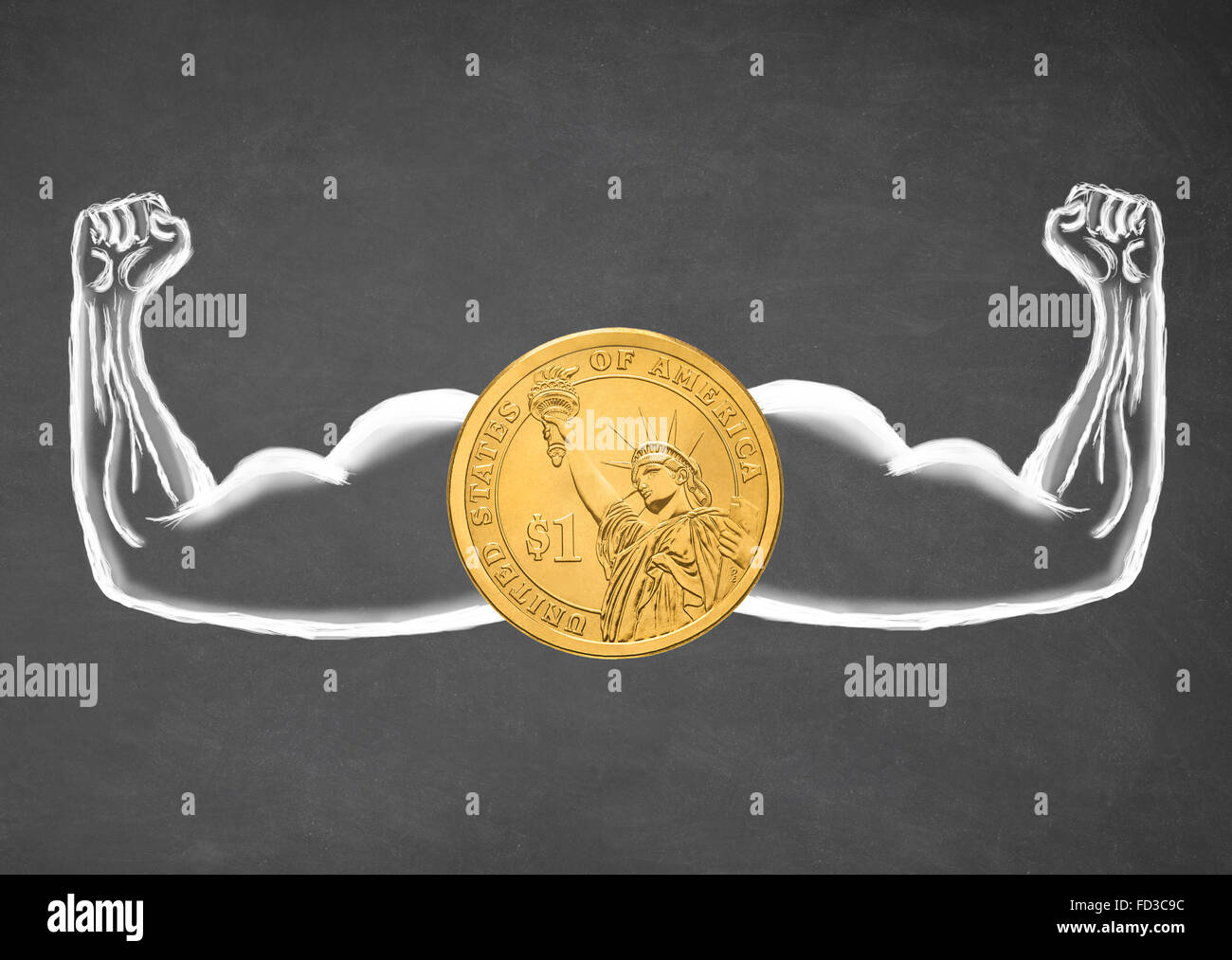 Arm muscle dollar hi-res stock photography and images - Alamy