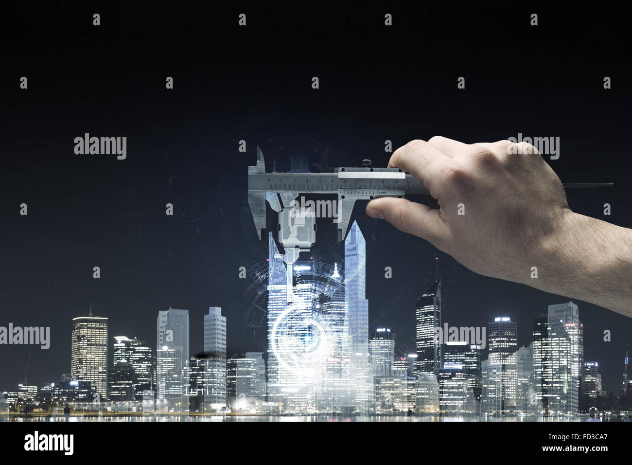 Close up of hand with wrench fixing mechanism Stock Photo - Alamy