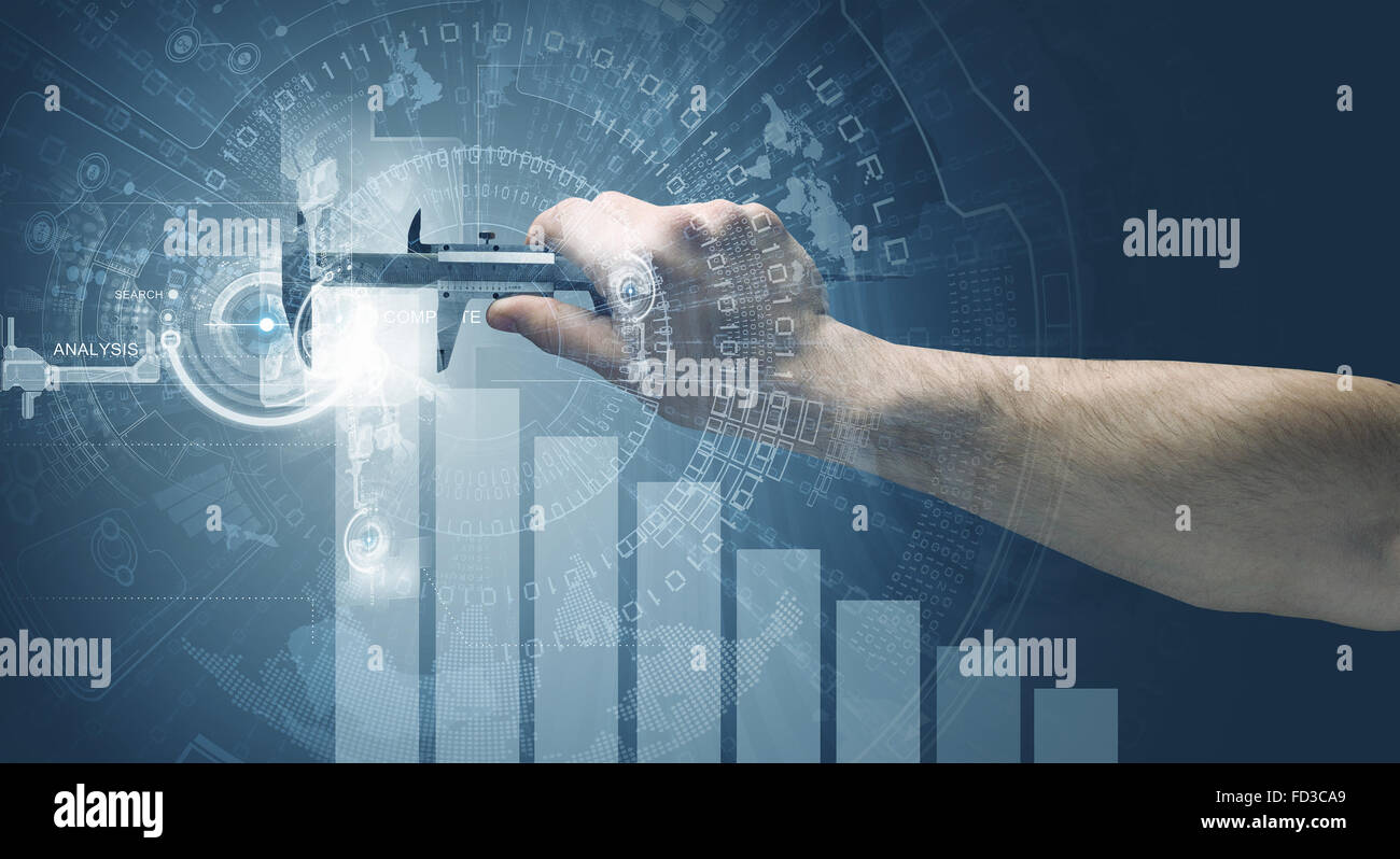 Close up of hand with wrench fixing mechanism Stock Photo - Alamy