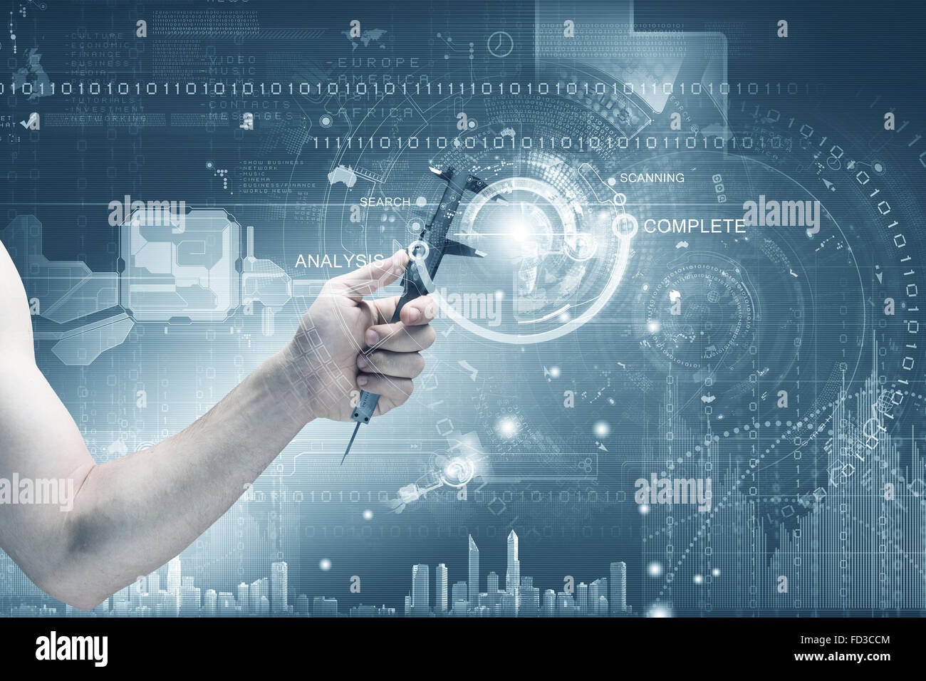 Close up of hand with wrench fixing mechanism Stock Photo - Alamy