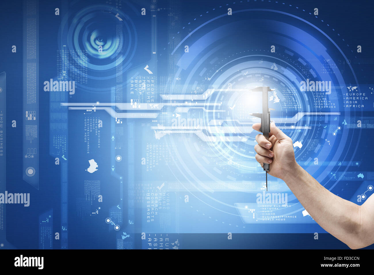 Close up of hand with wrench fixing mechanism Stock Photo - Alamy
