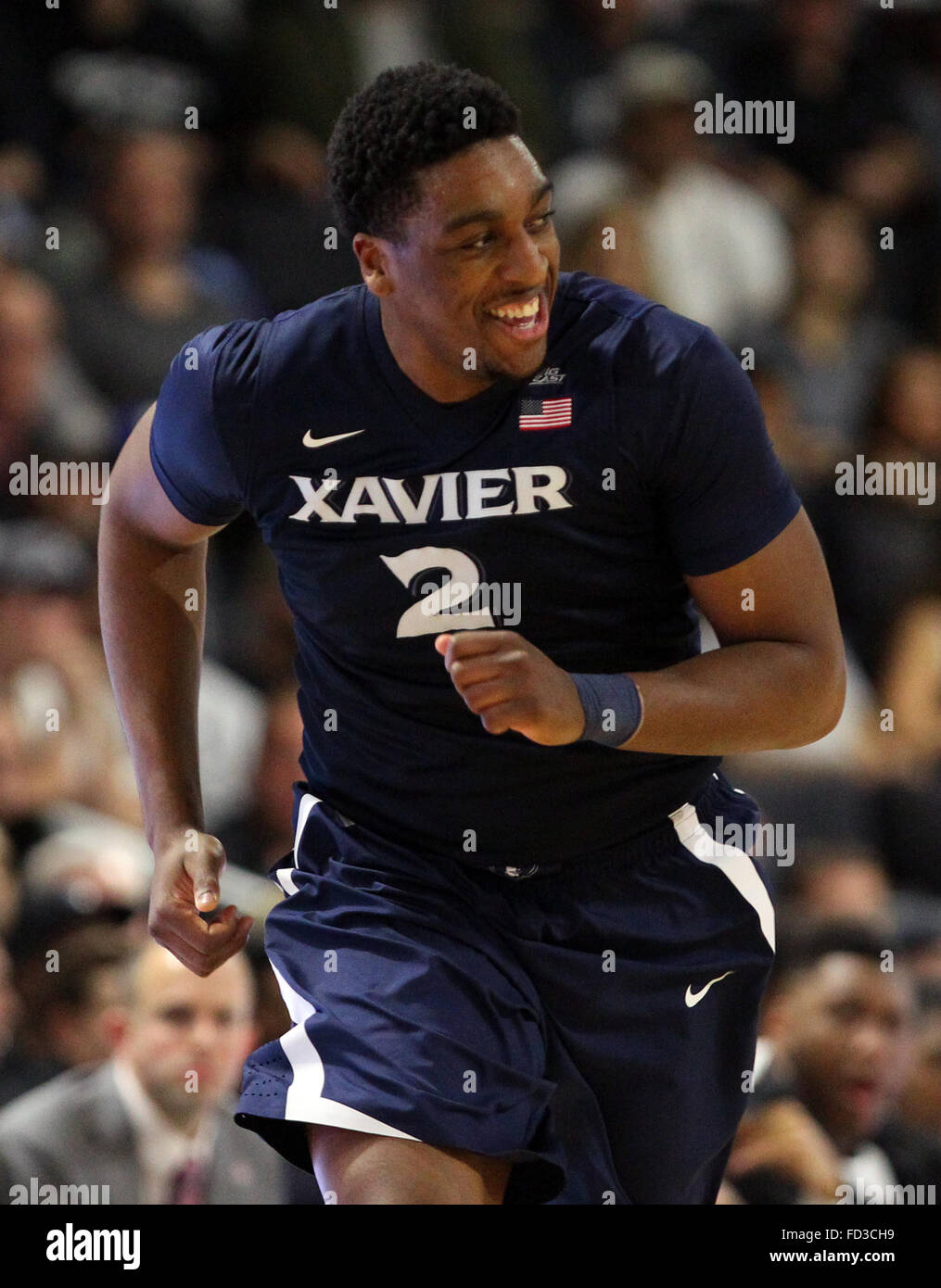 January 26, 2016; Providence, RI, USA; Xavier Musketeers forward James ...