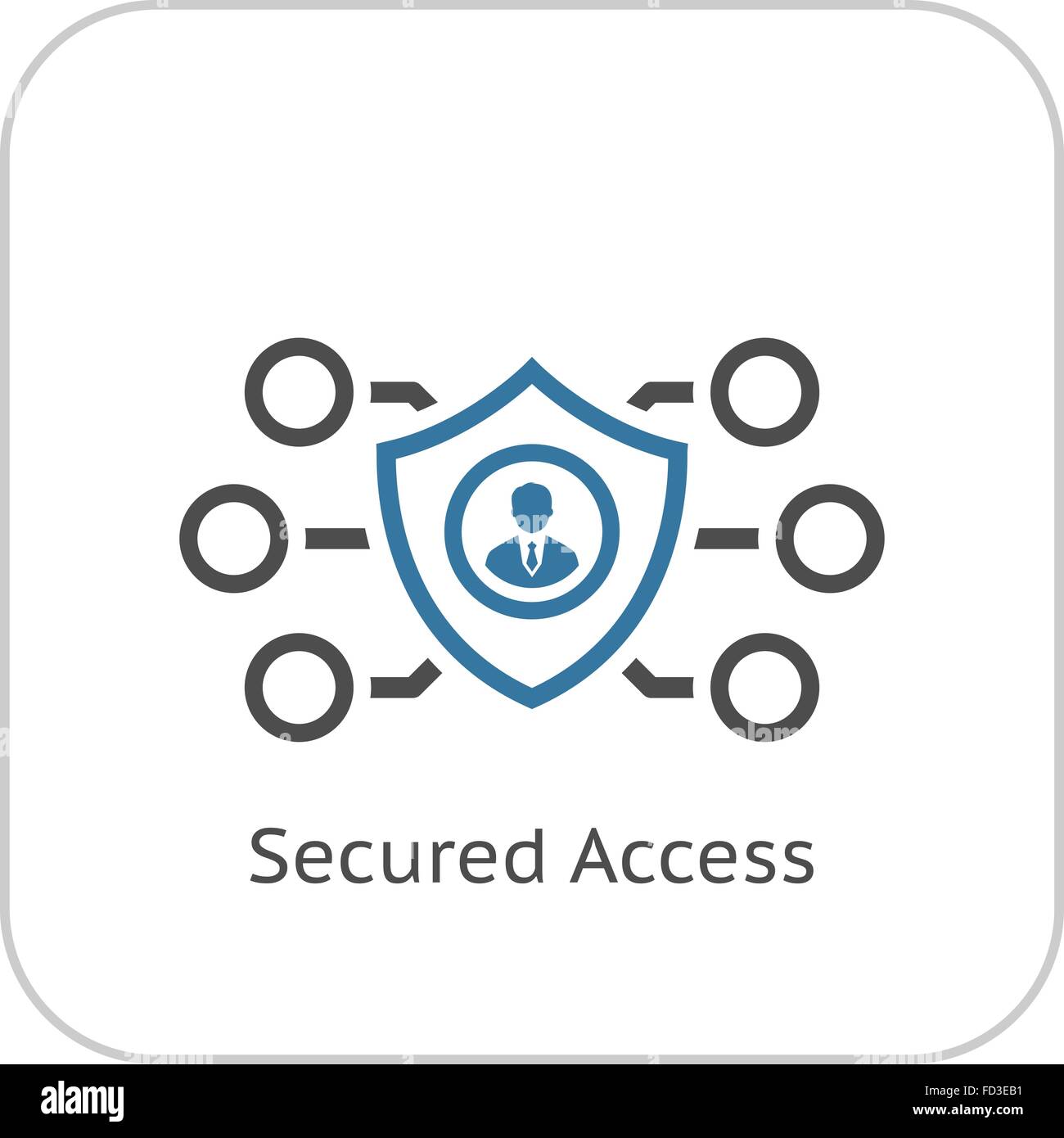 Secured Access Icon. Flat Design Stock Vector Image & Art - Alamy