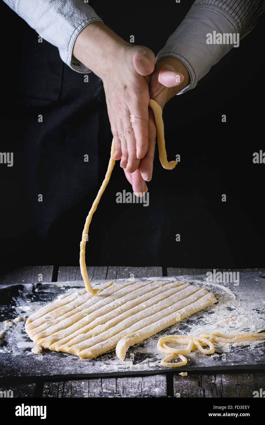 Pasta making process hi-res stock photography and images - Alamy