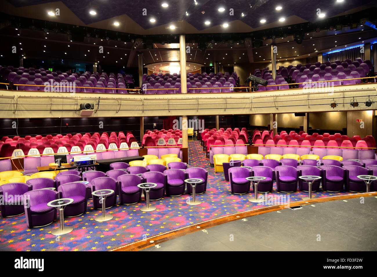 Norwegian Sun Cruise Ship Theater Stock Photo - Alamy