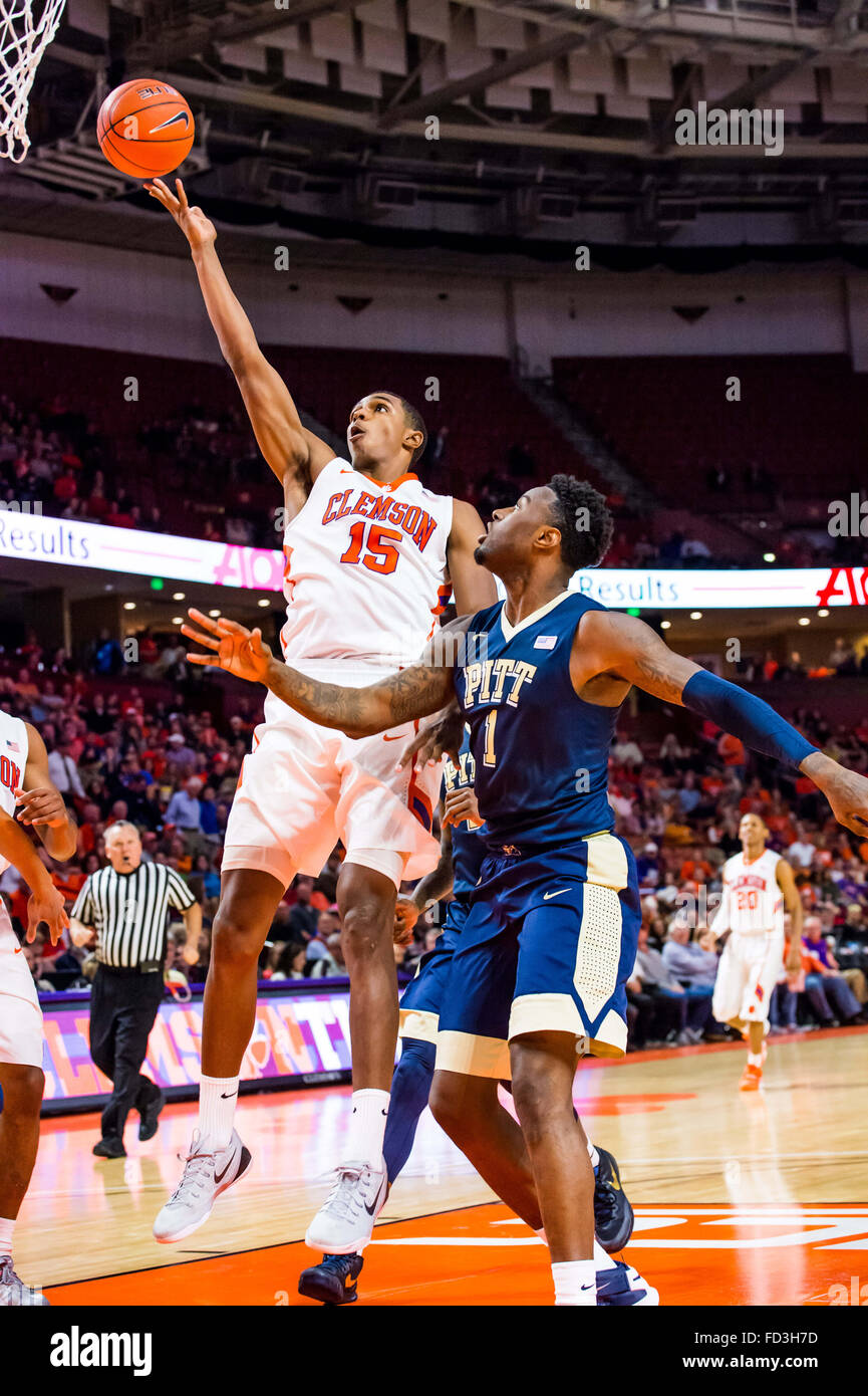 Clemson Tigers forward Donte Grantham (15) during the NCAA basketball ...