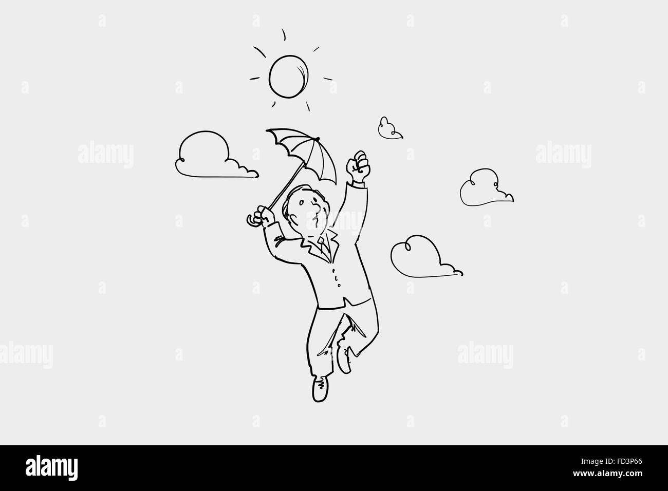 Close up of human hand catching businessman Stock Photo - Alamy