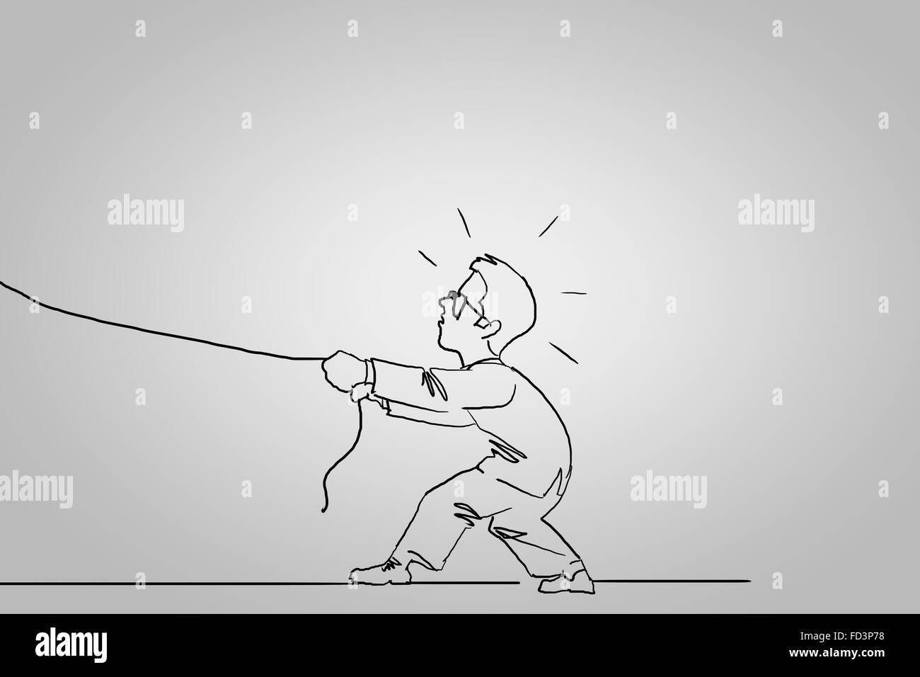 Close up of human hand catching businessman Stock Photo - Alamy