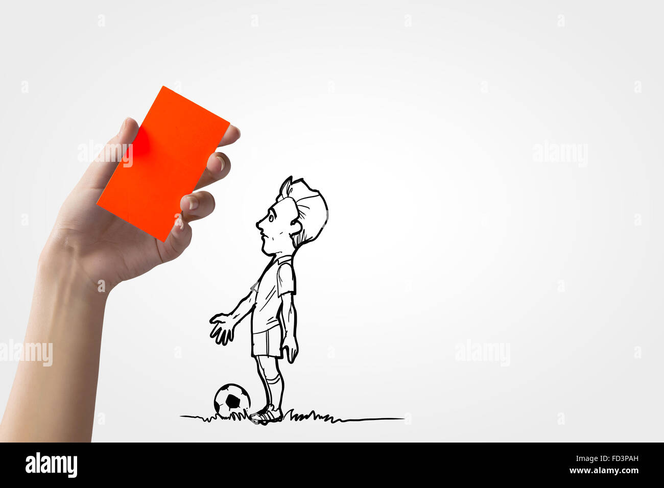 Caricature football player human hand hi-res stock photography and ...