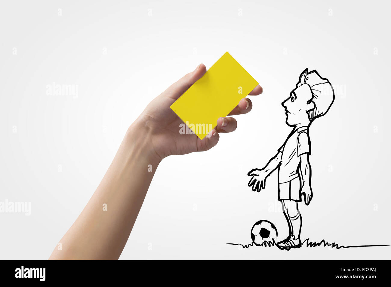 Caution football soccer referee hi-res stock photography and images - Alamy