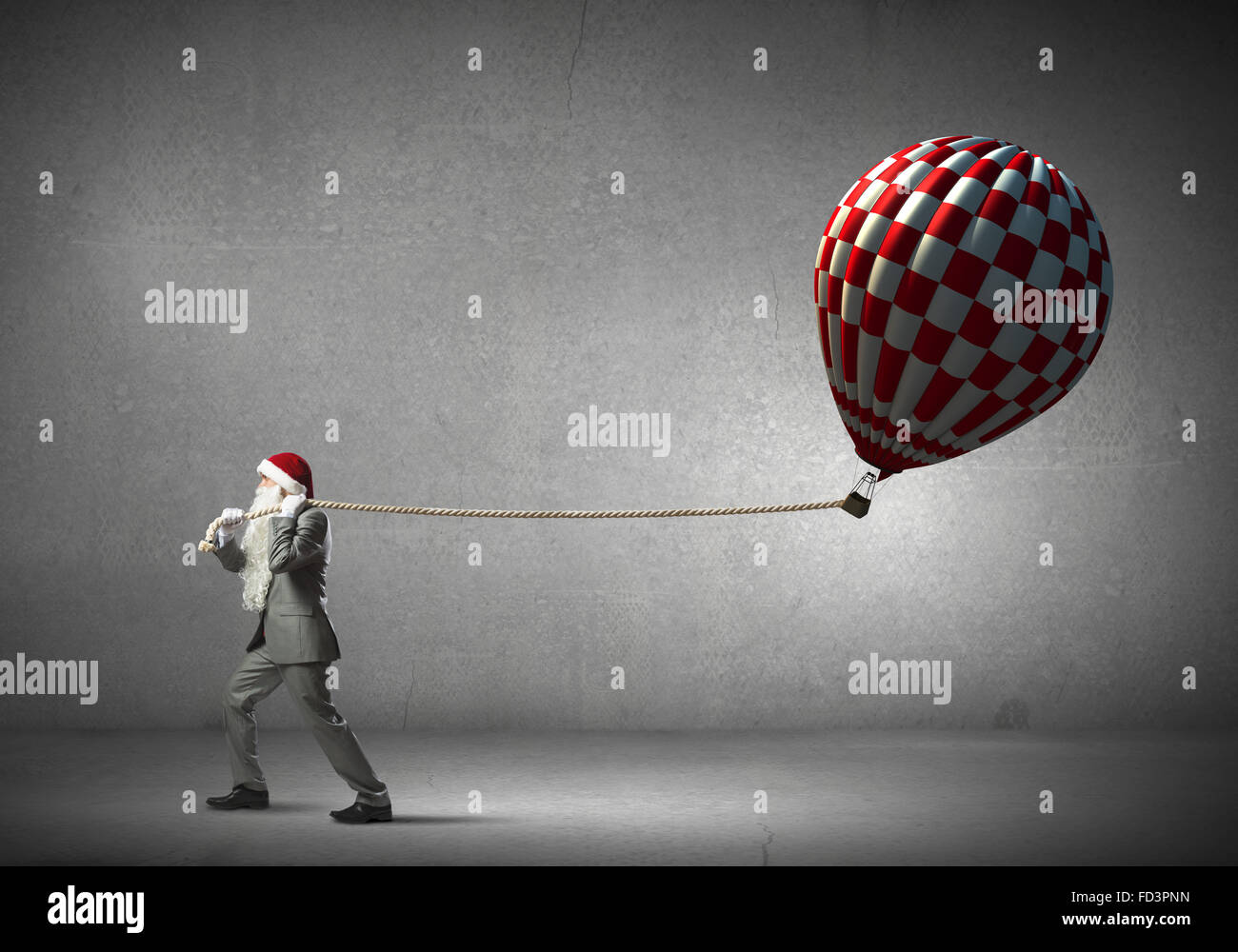 Santa in balloon hi-res stock photography and images - Alamy