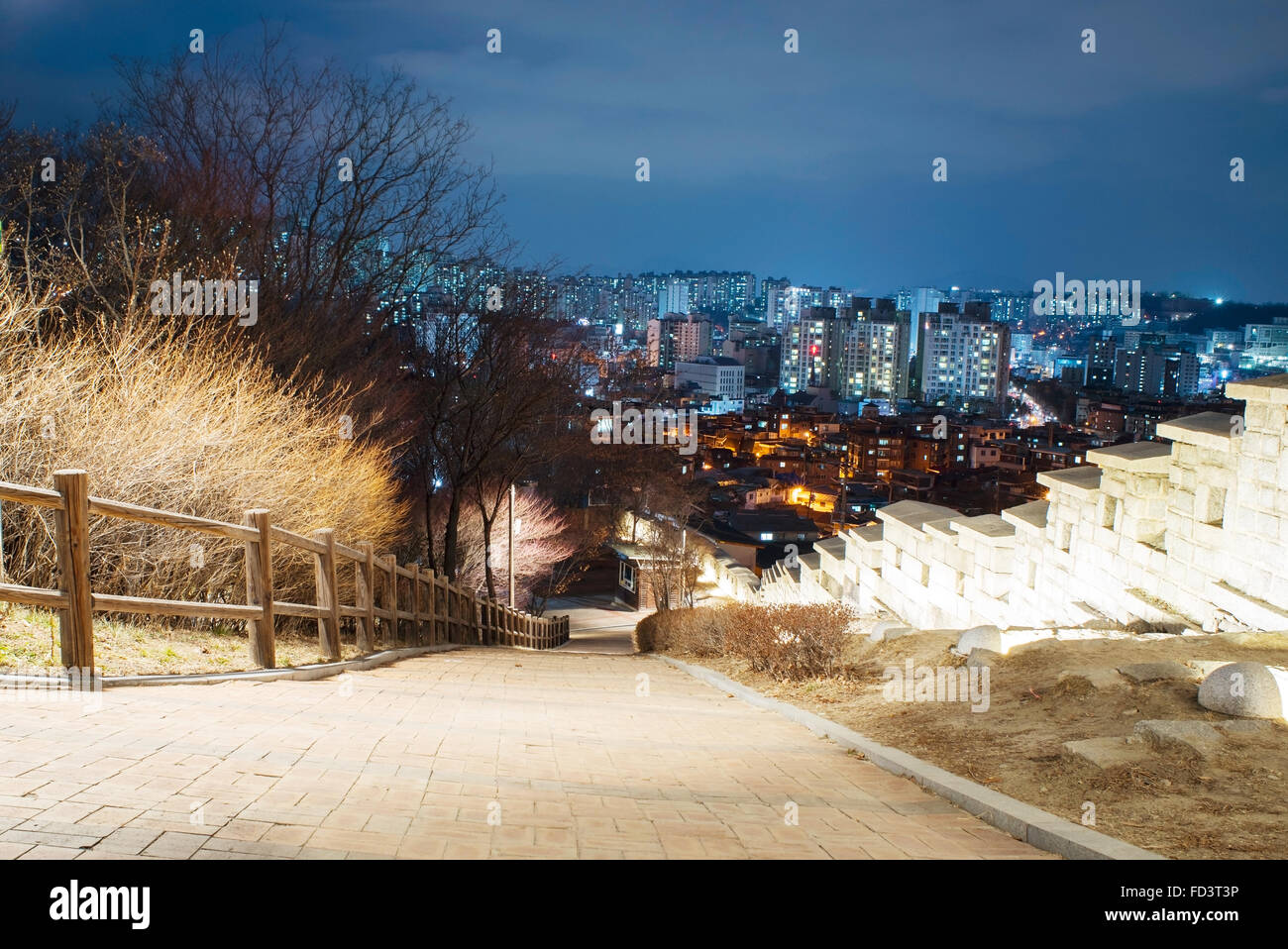 Naksan park at night in Seoul Stock Photo - Alamy