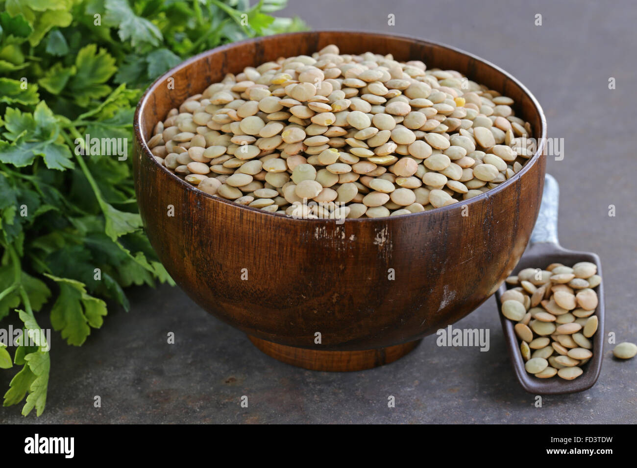 Natural organic green lentils for healthy food Stock Photo - Alamy