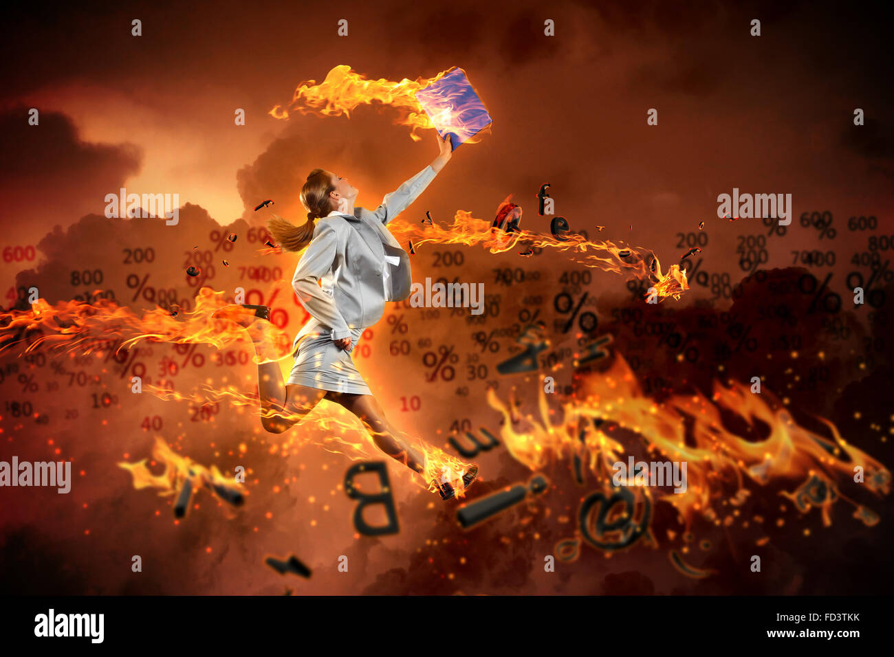 Fire jumping hi-res stock photography and images - Alamy