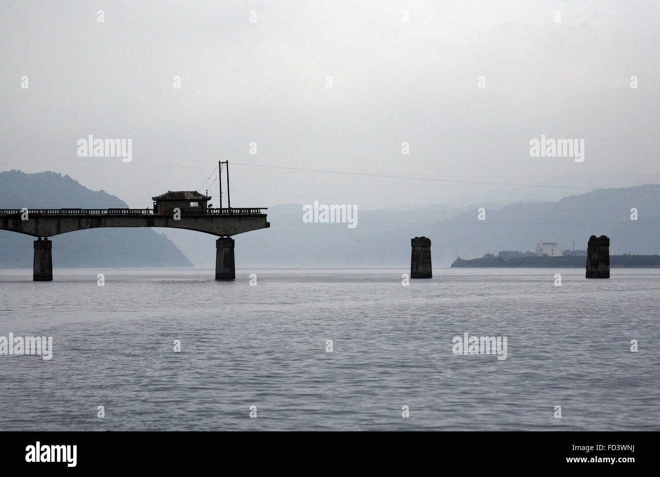 The Yalu River Broken Bridge Baishan City Jilin Province China Stock ...