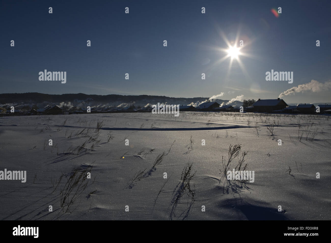 Winter North Pole Village Mohe County Heilongjiang Province China Stock ...