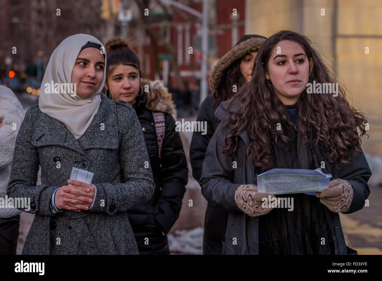 New York, United States. 27th Jan, 2016. Essa Bengabsia president of ...