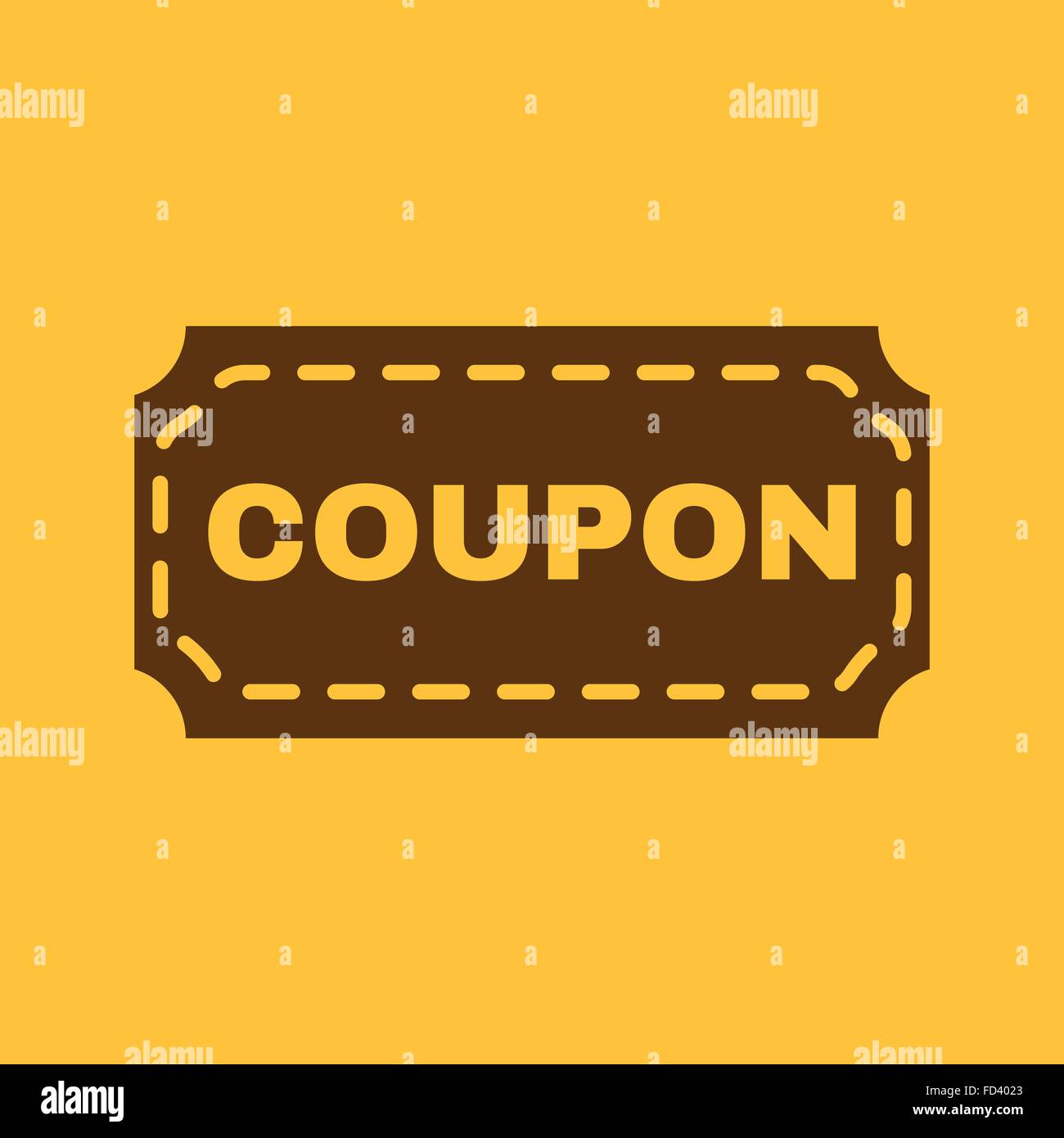 The coupon icon. Discount and gift, offer symbol. Flat Stock Vector ...