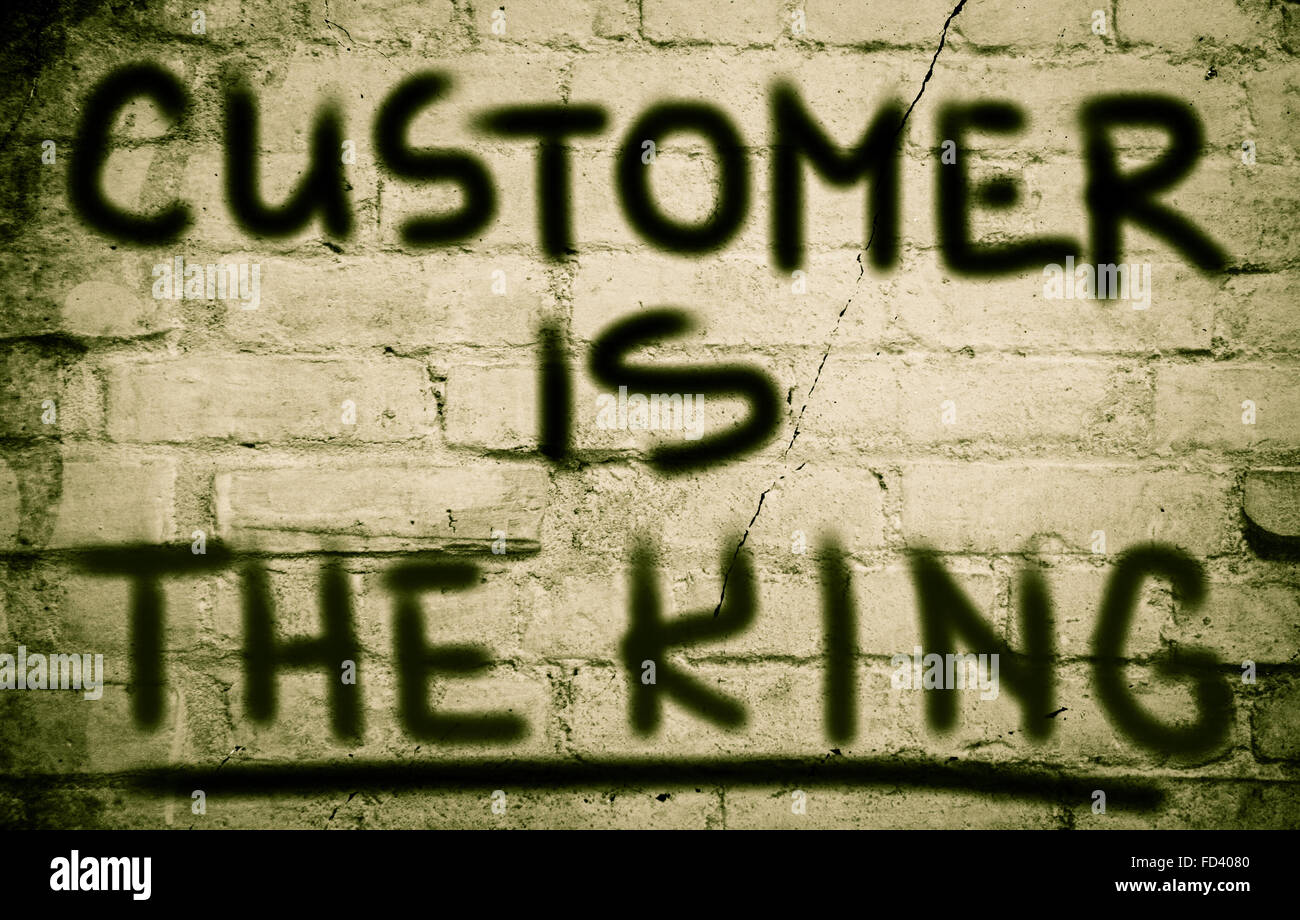 Customer Is The King Concept Stock Photo - Alamy