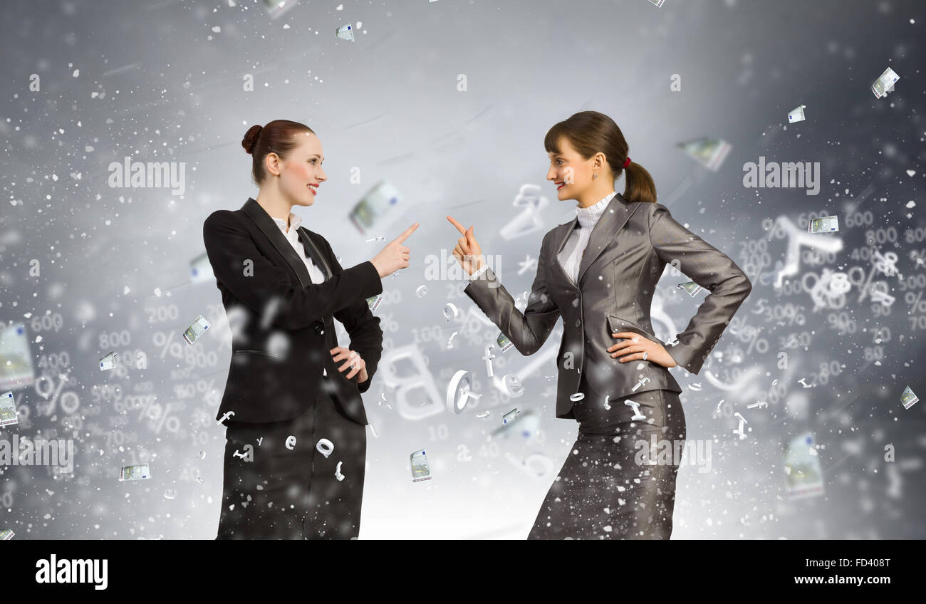 Two businesswomen fighting in office hi-res stock photography and ...