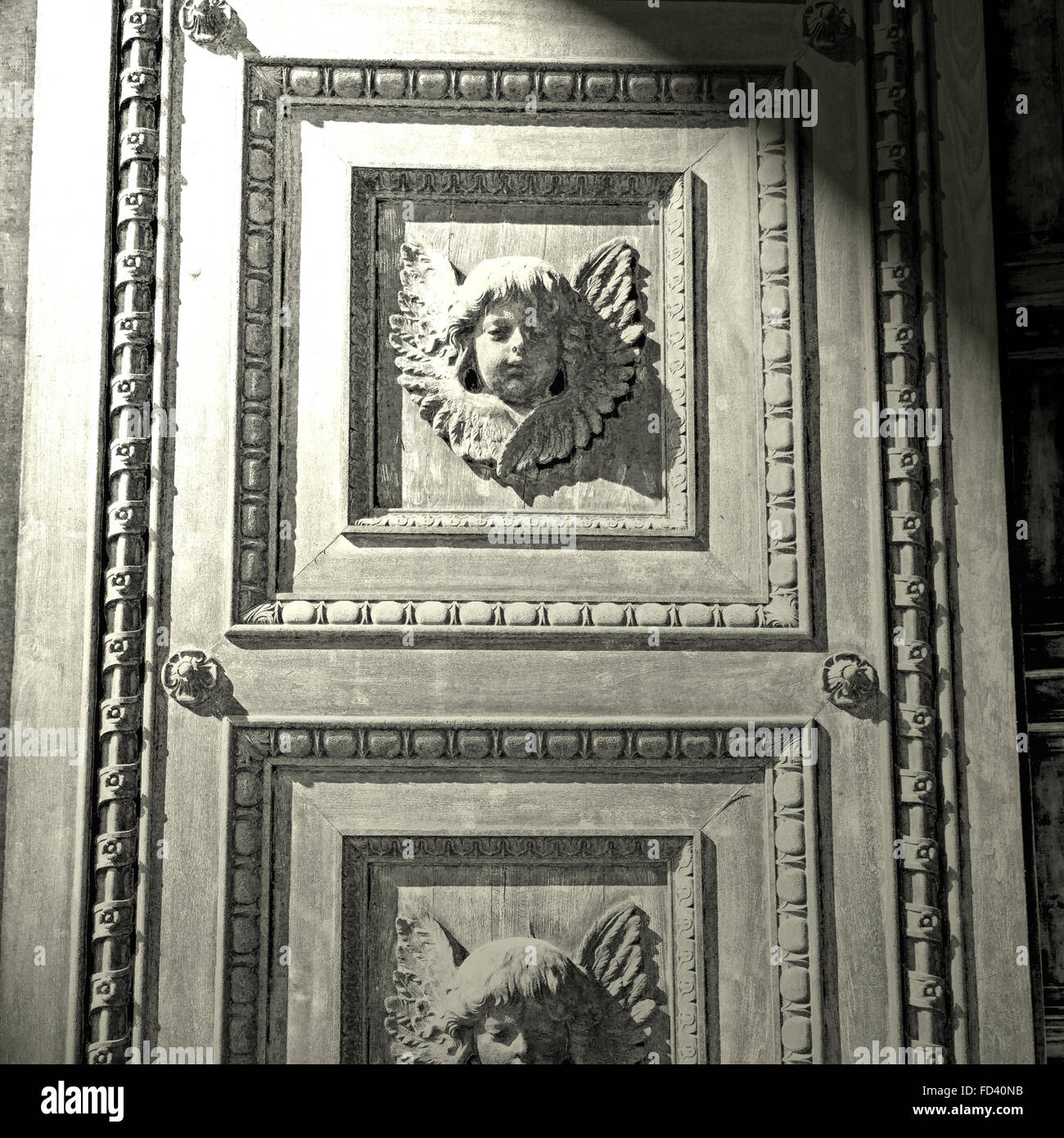 abstract angel texture of a brown antique wooden old door Stock Photo ...