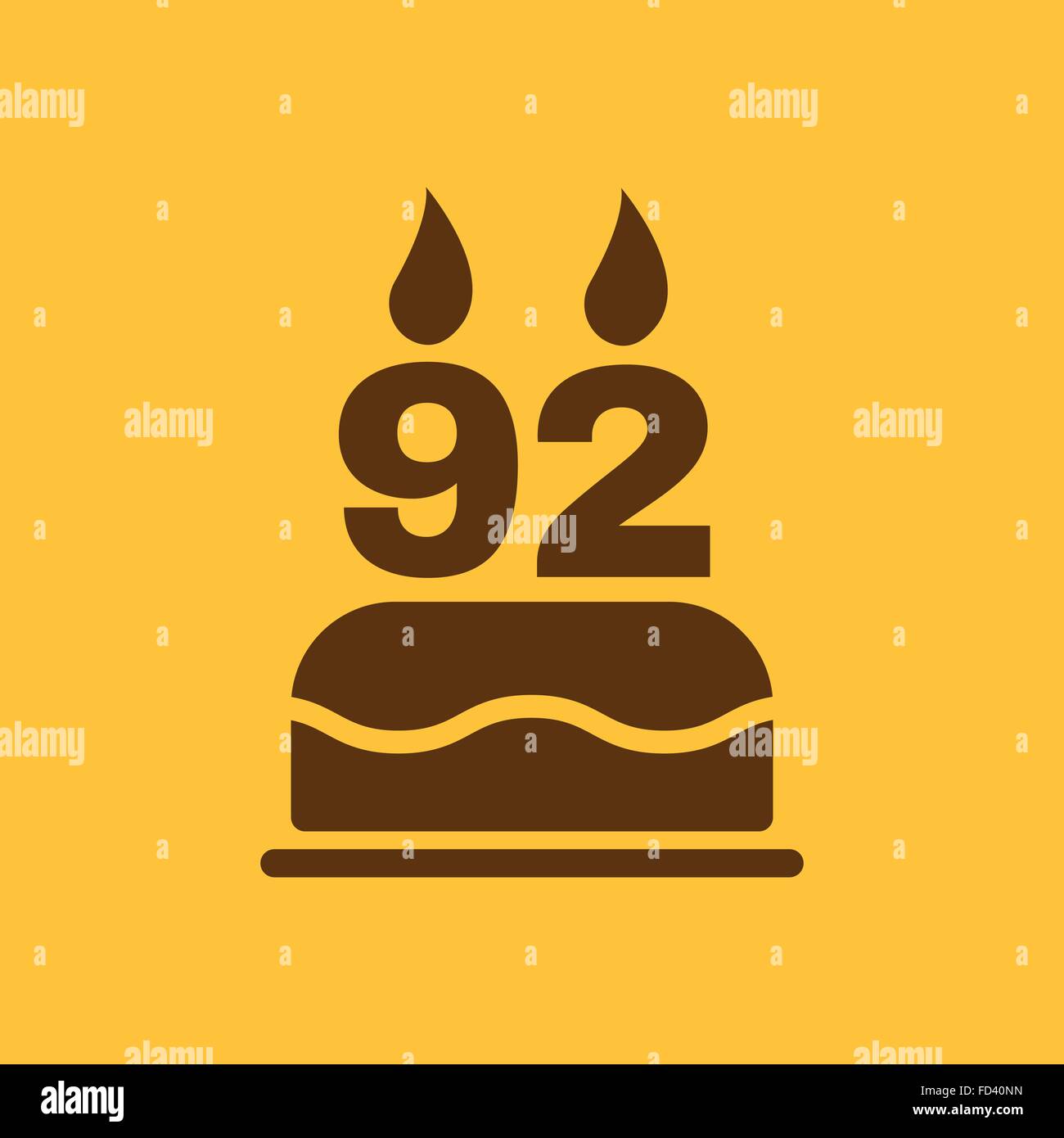 Birthday cake candles number 92 Stock Vector Images - Alamy