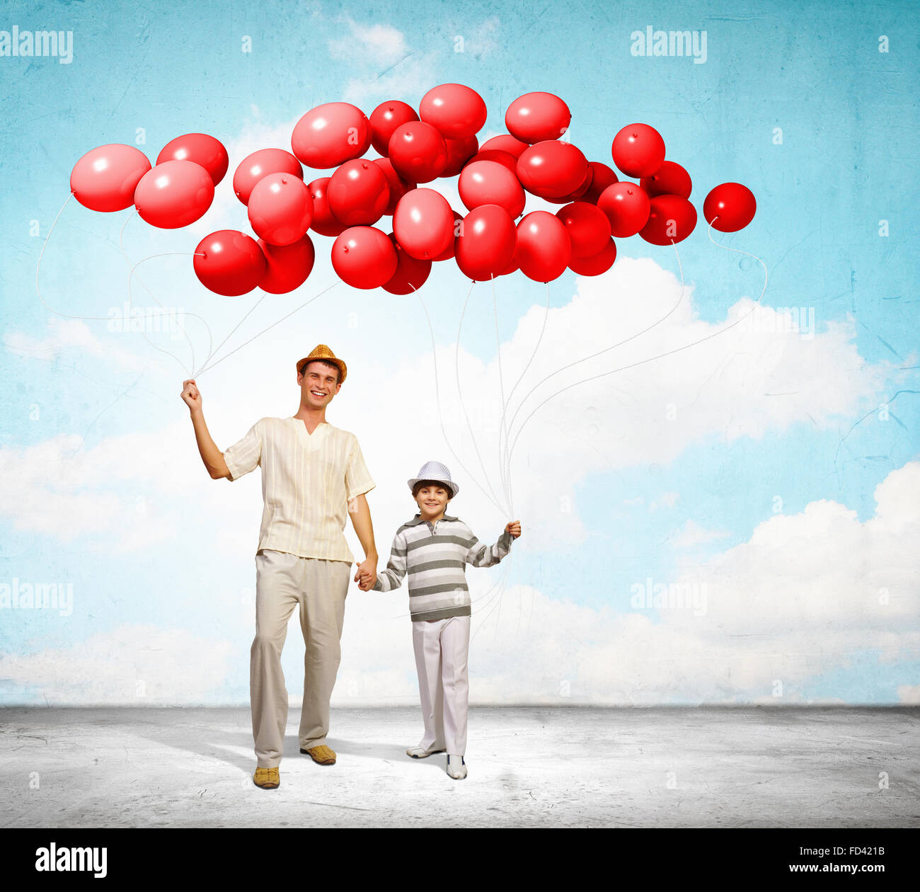Image of happy father with his son Stock Photo - Alamy