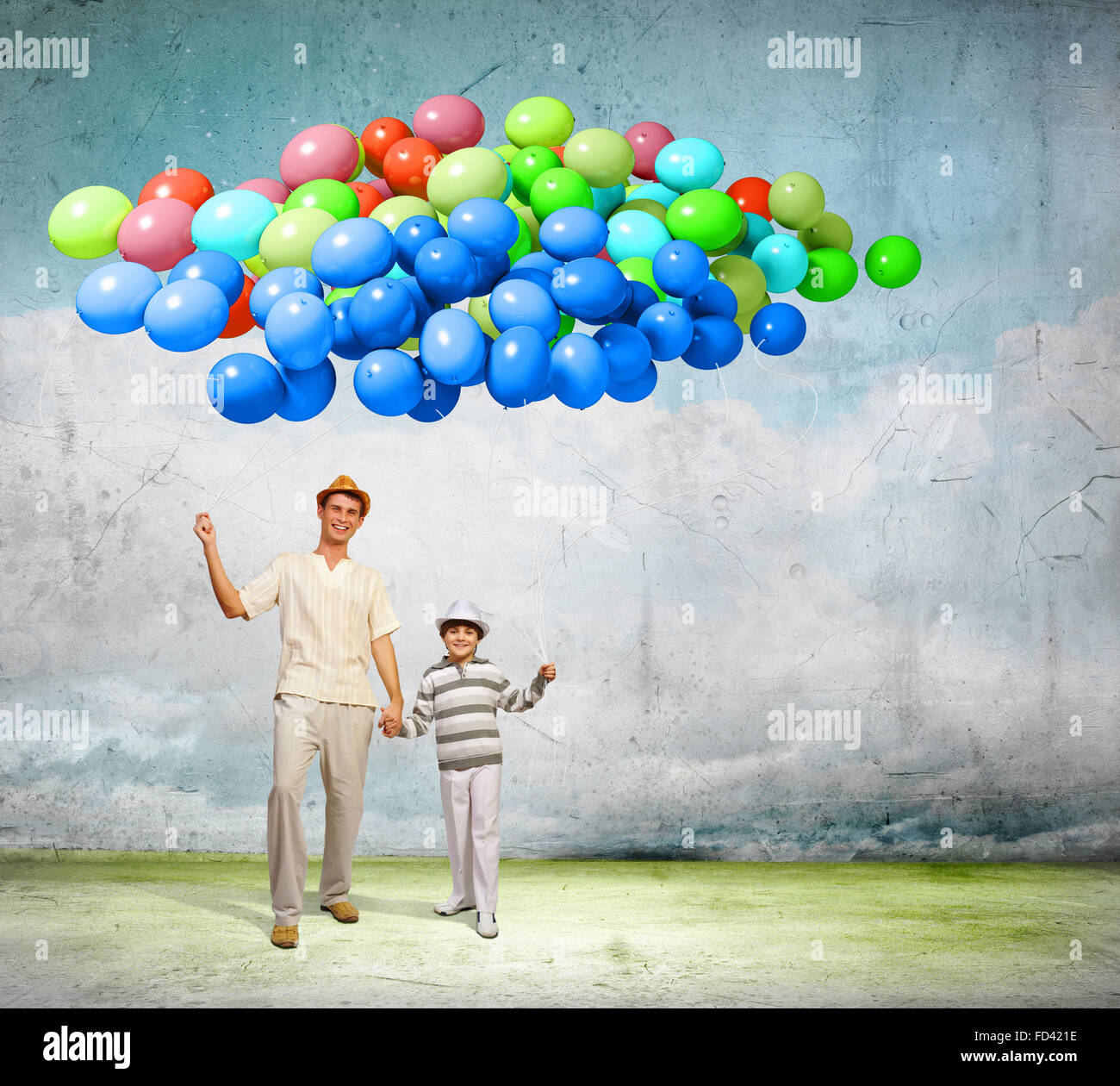 Image of happy father with his son Stock Photo - Alamy