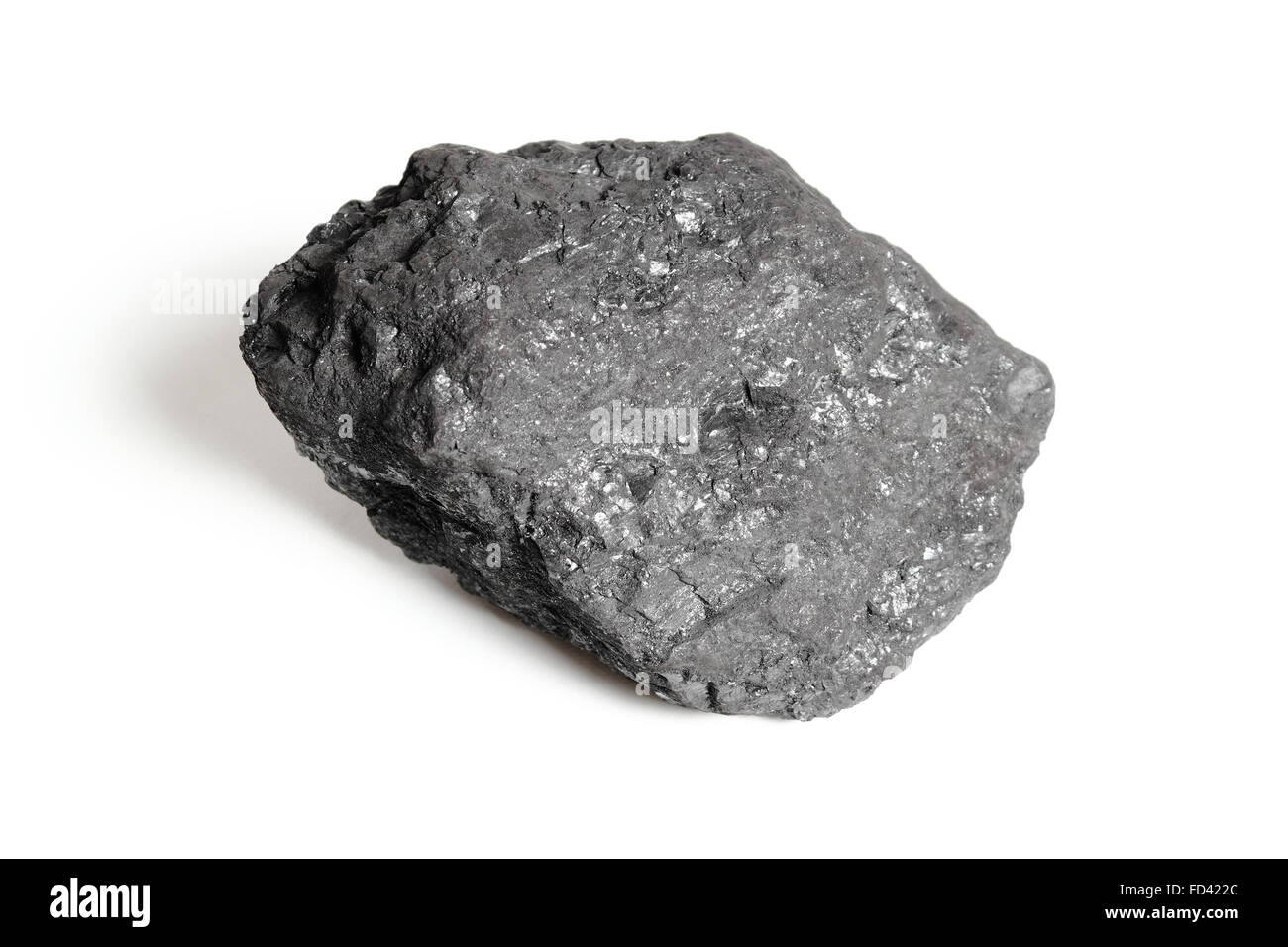 Coal rock. Isolated on a white background Stock Photo - Alamy