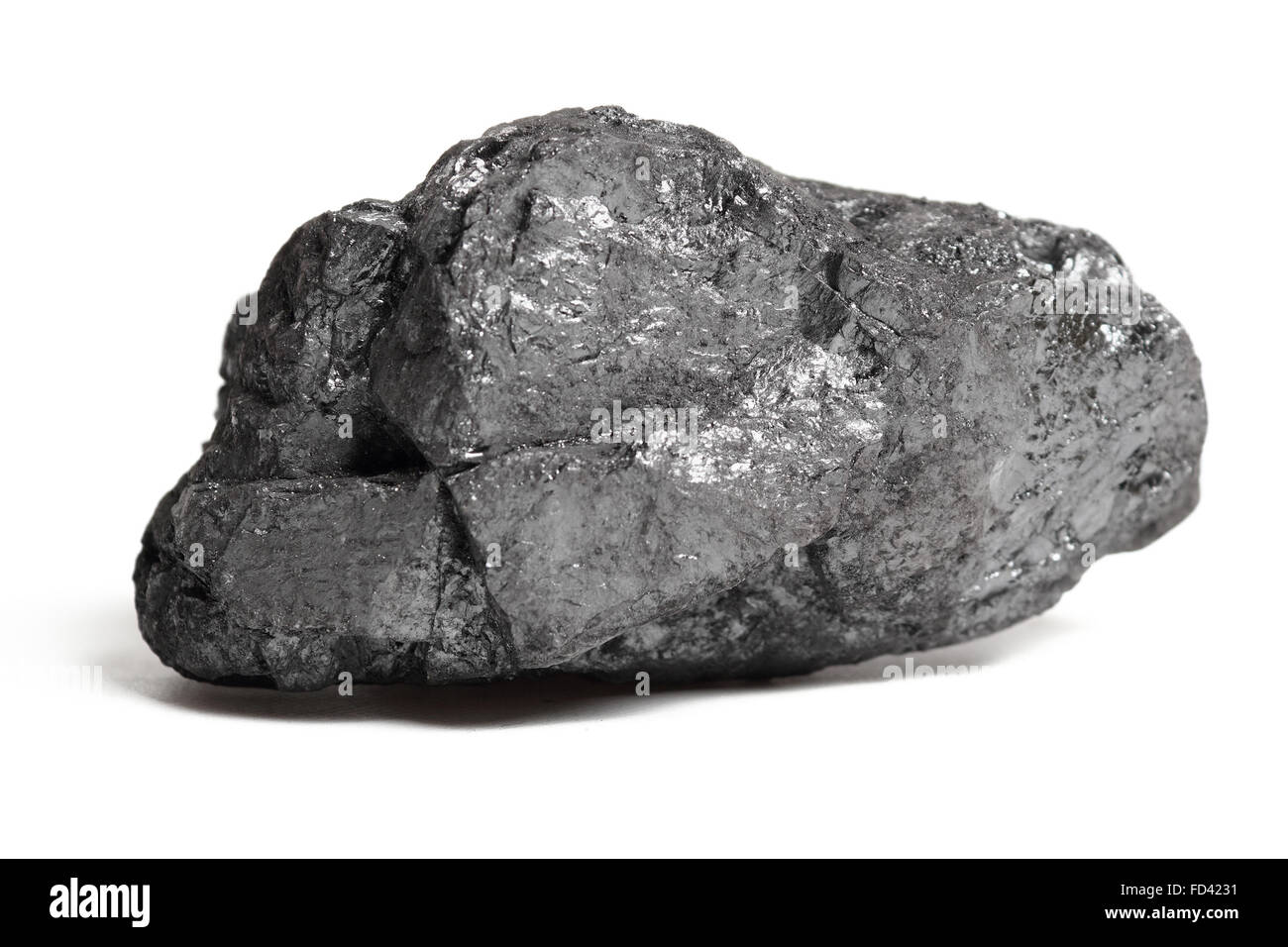 Coal rock. Isolated on a white background Stock Photo - Alamy