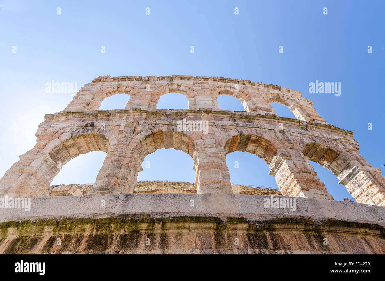 old roman arena, ancient roman ampitheater in Verona, Italy Stock Photo ...