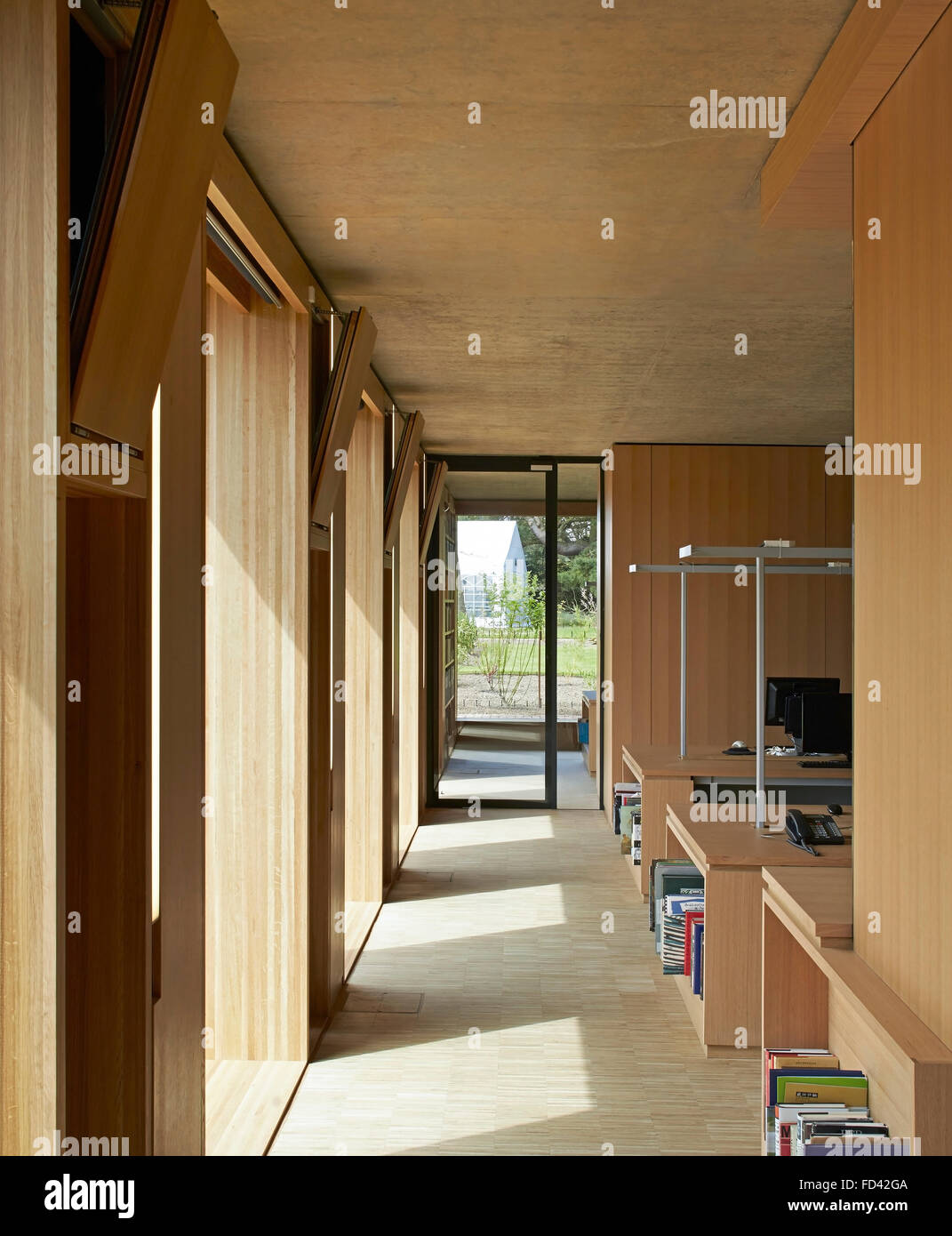 Perspective of fenestration in admin area. Britten-Pears Archive ...