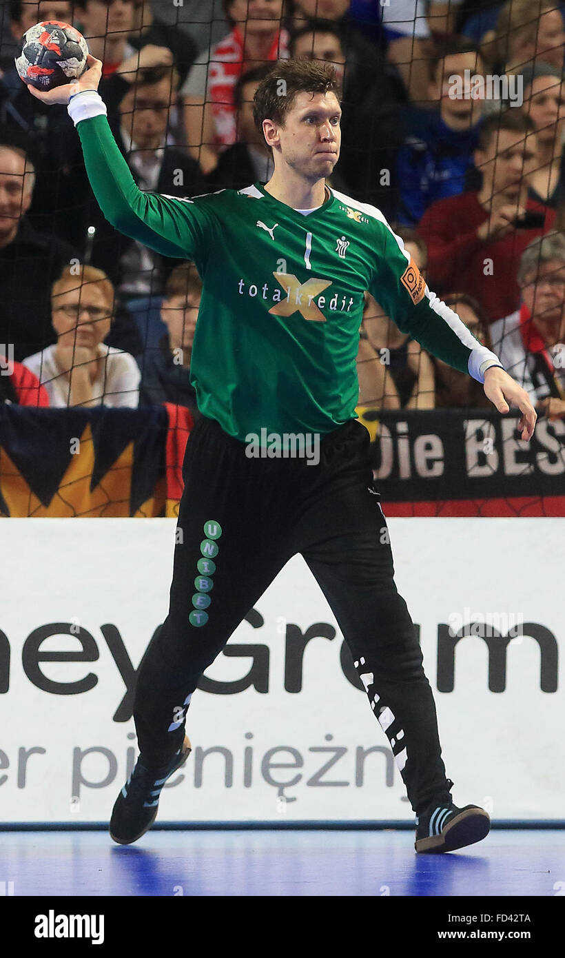 Wroclaw, Poland. 27th Jan, 2016. Denmark's Niklas Jacobsen Landin in ...