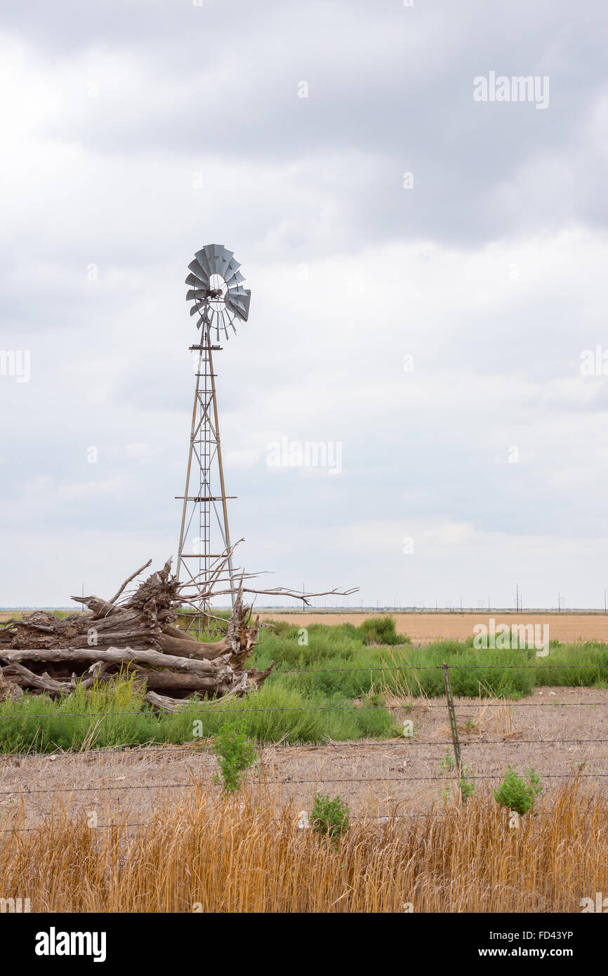 Rural scene with windmill Stock Photo - Alamy