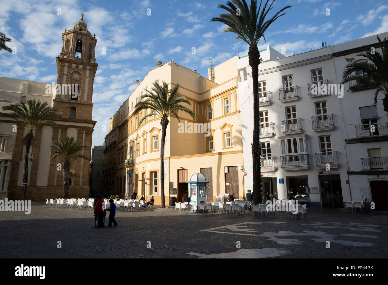 Cathedral Square in Cadiz Spain Stock Photo - Alamy