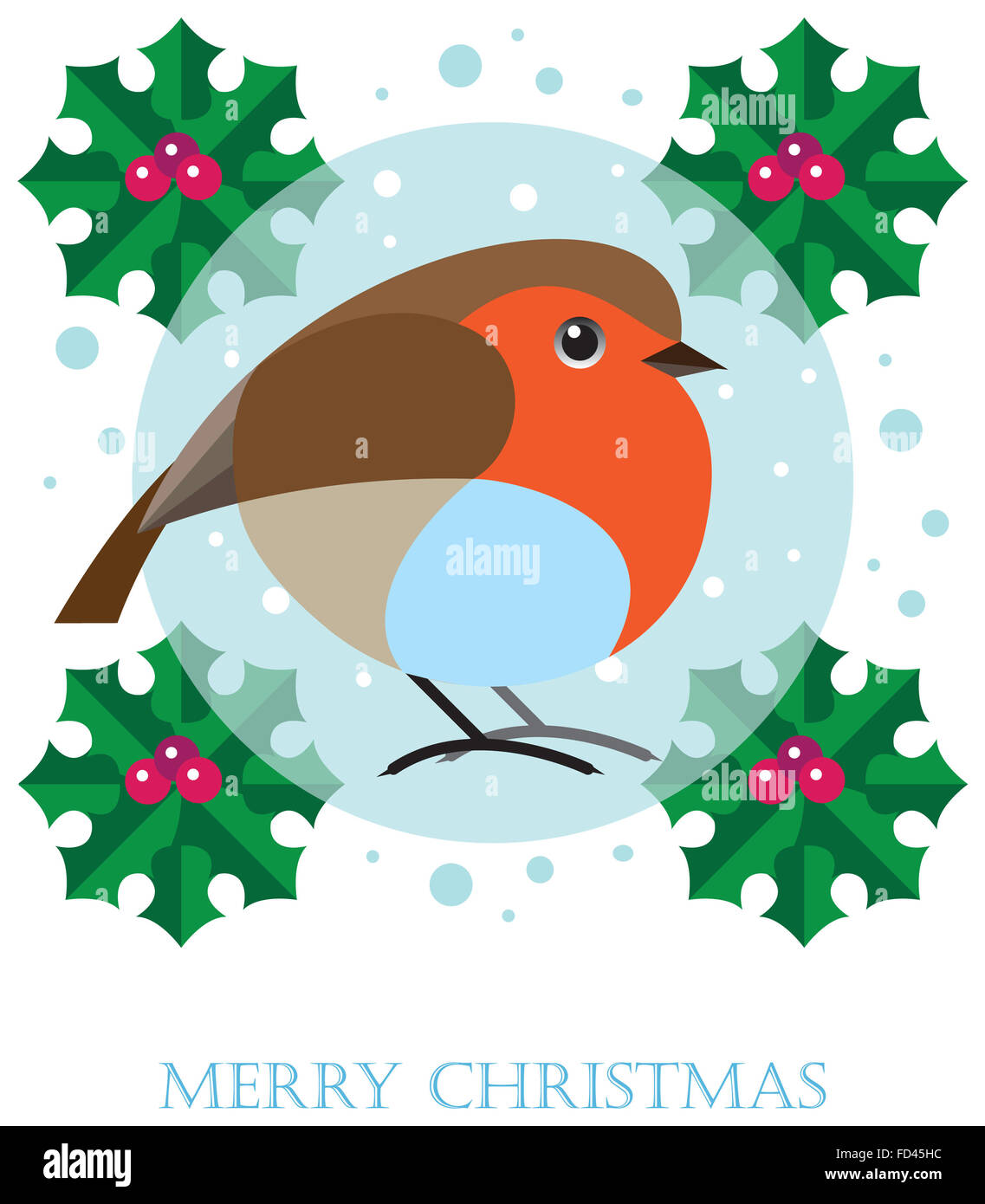 Robin. Merry Christmas Stock Photo - Alamy