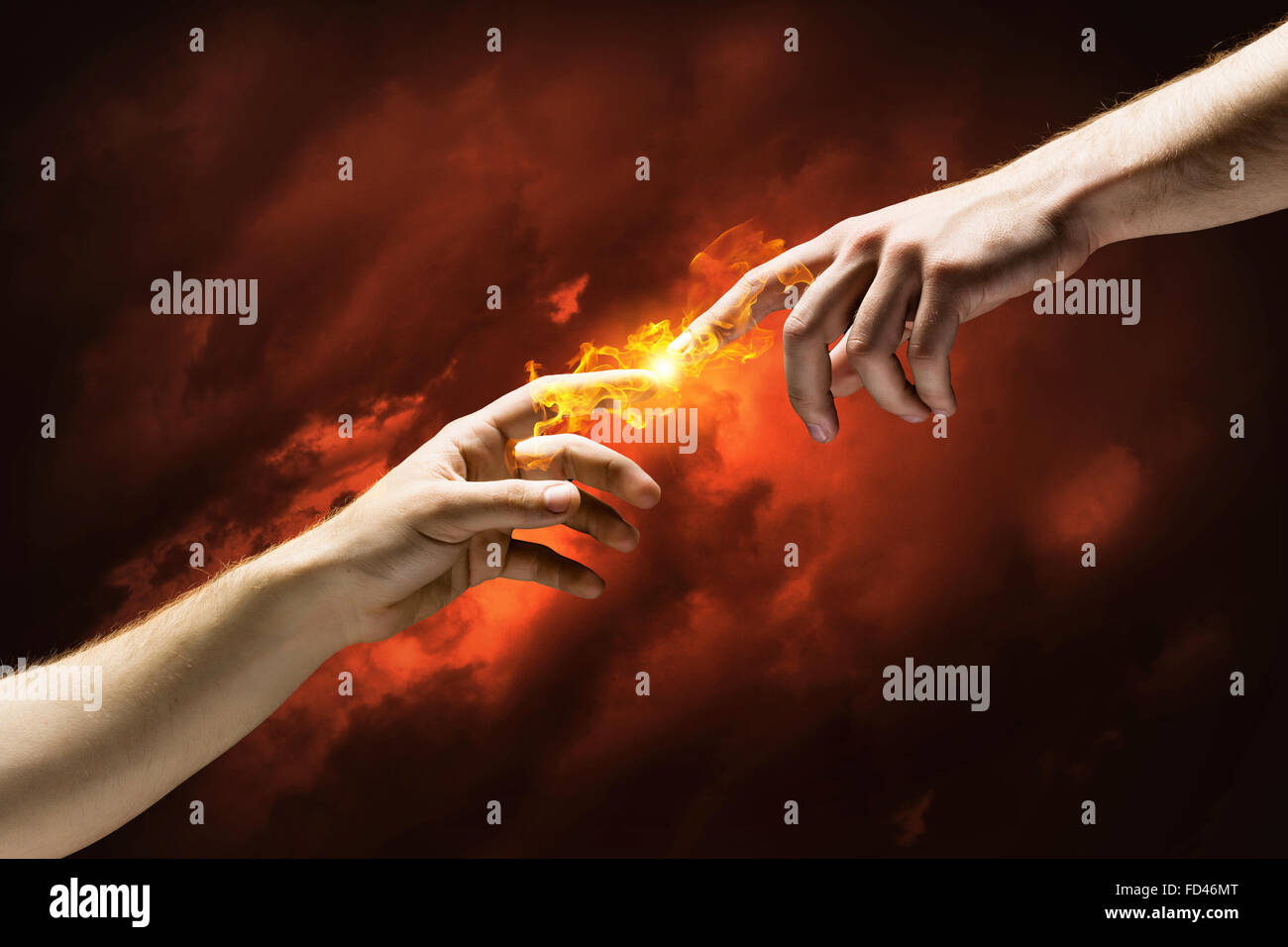 Michelangelo hands god hi-res stock photography and images - Alamy