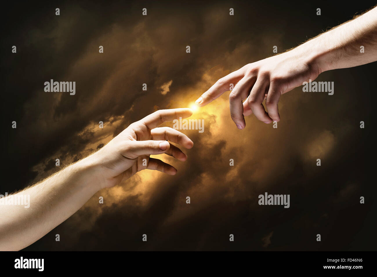 Hand Touching God