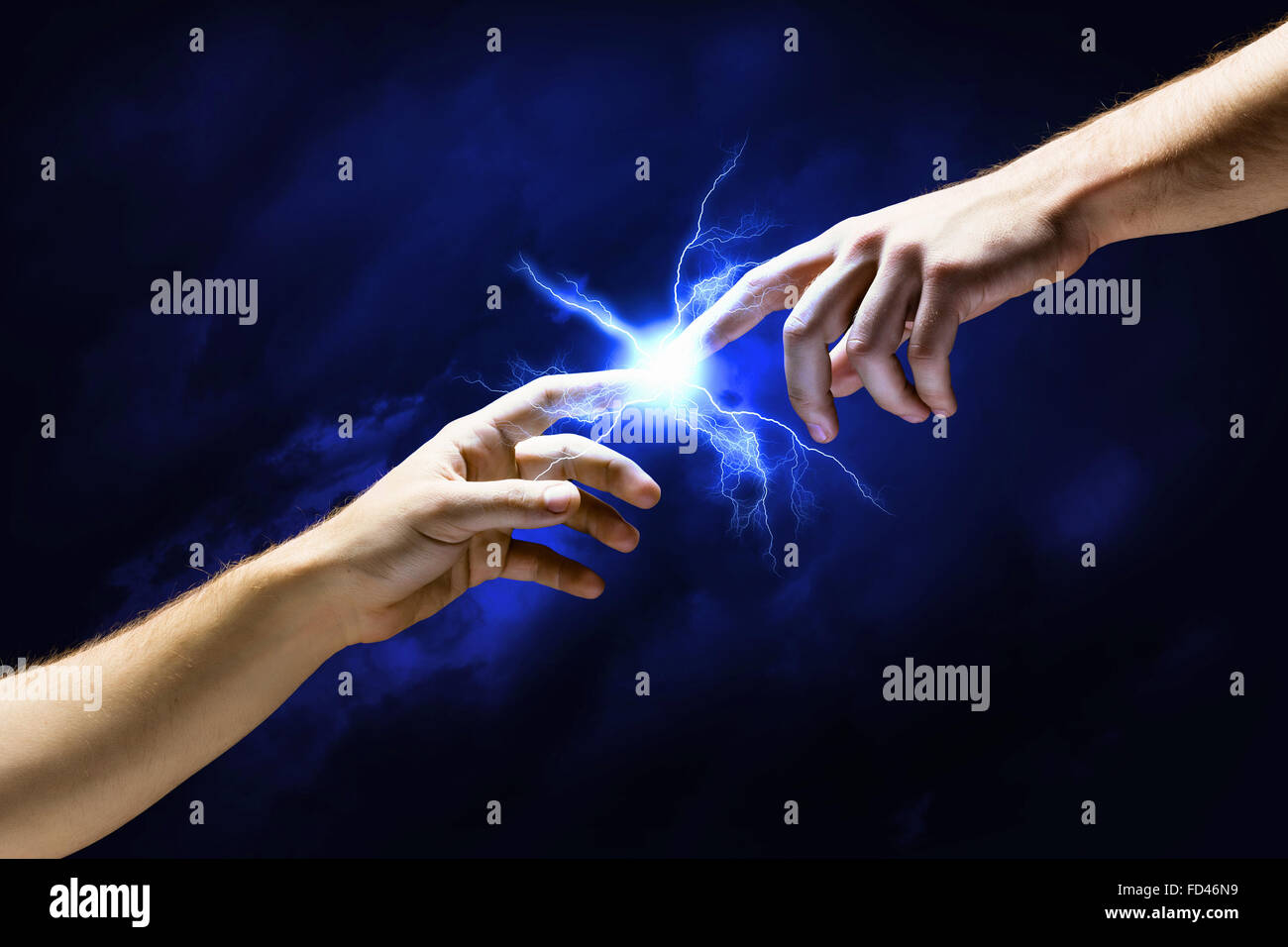 Michelangelo gods touch close up hi-res stock photography and images ...