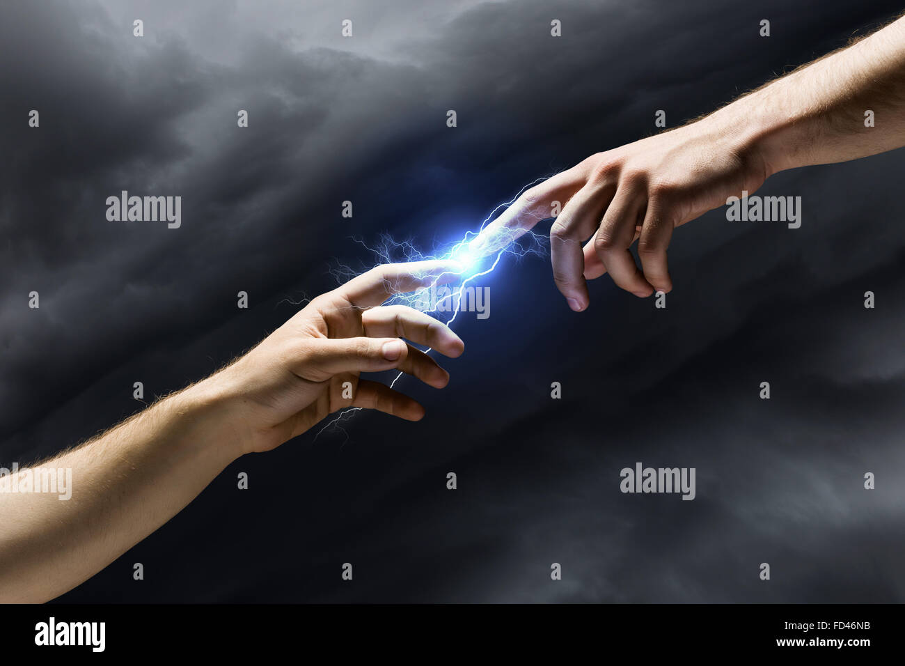 Creation of adam michelangelo hand* hi-res stock photography and images ...