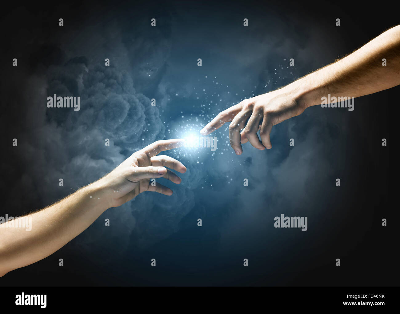 Michelangelo gods touch close up hi-res stock photography and images ...
