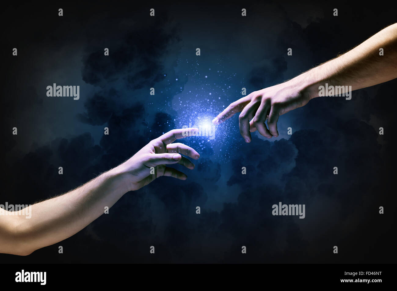 Michelangelo gods touch close up hi-res stock photography and images ...