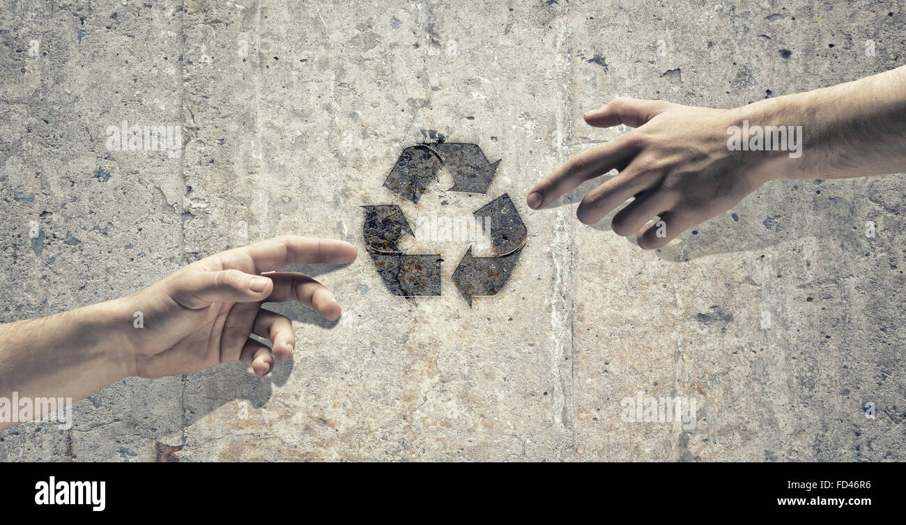 Human interaction to protect our planet. Ecology and environment Stock ...