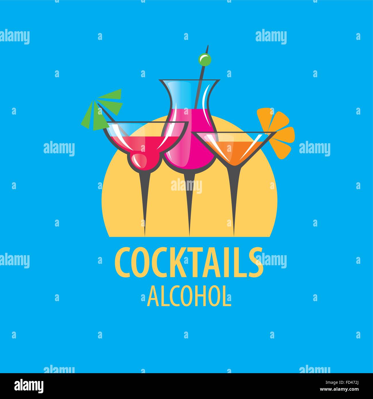 alcoholic cocktails logo Stock Vector Image & Art - Alamy