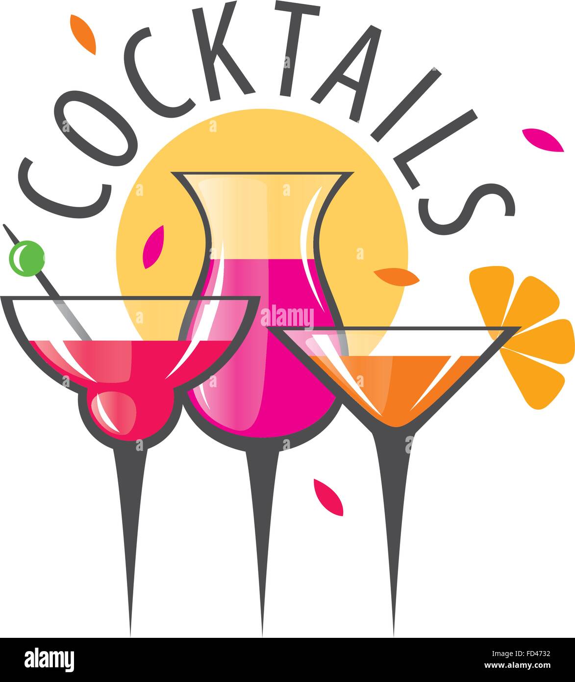 alcoholic cocktails logo Stock Vector Image & Art - Alamy