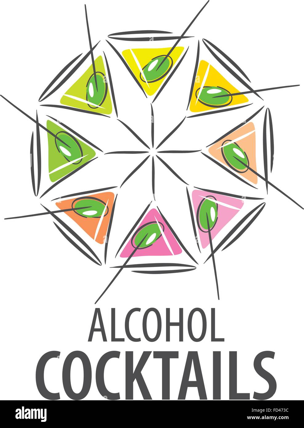 alcoholic cocktails logo Stock Vector Image & Art - Alamy